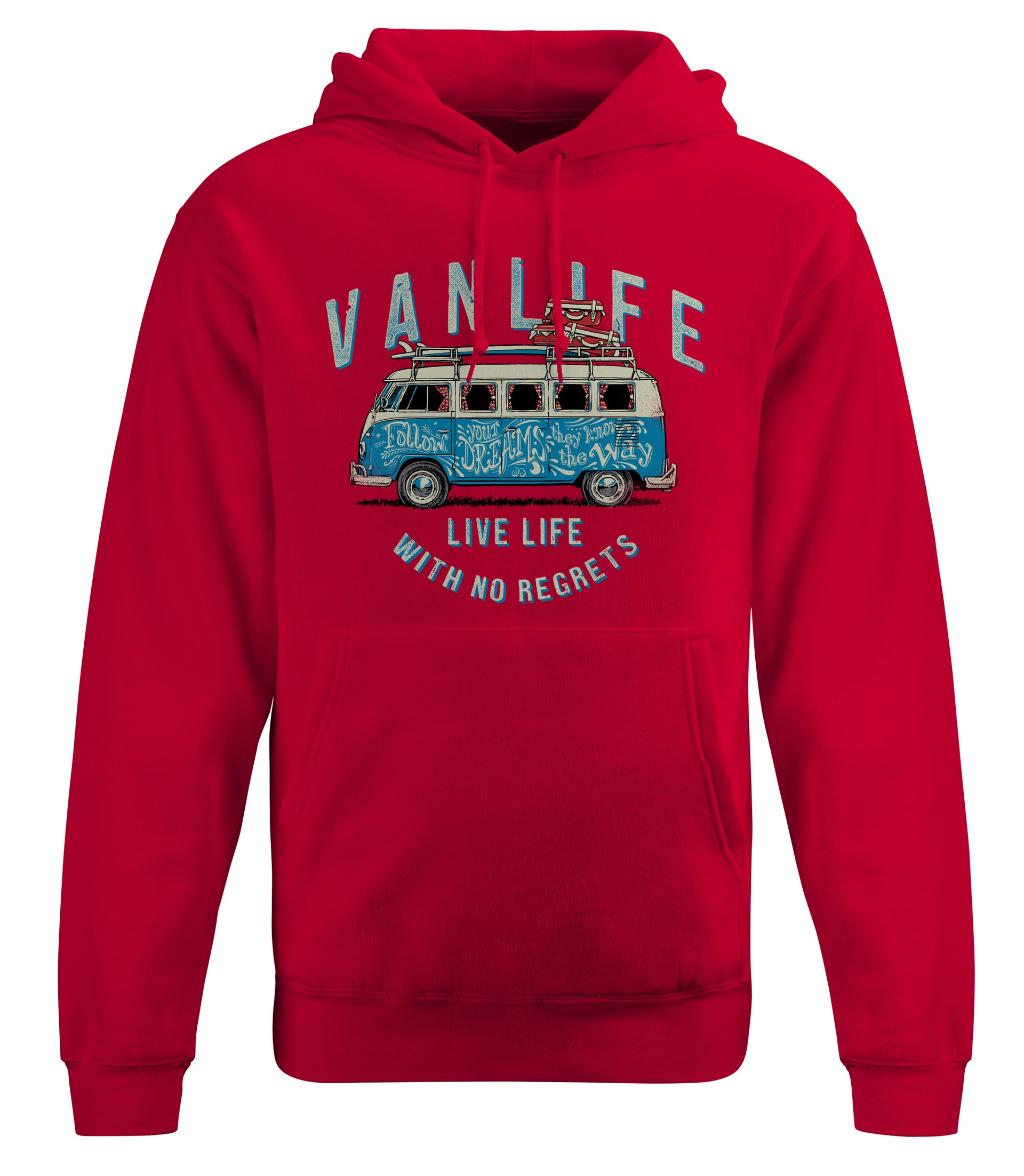 Van Life Hoody - Red – FunnyBoneTees